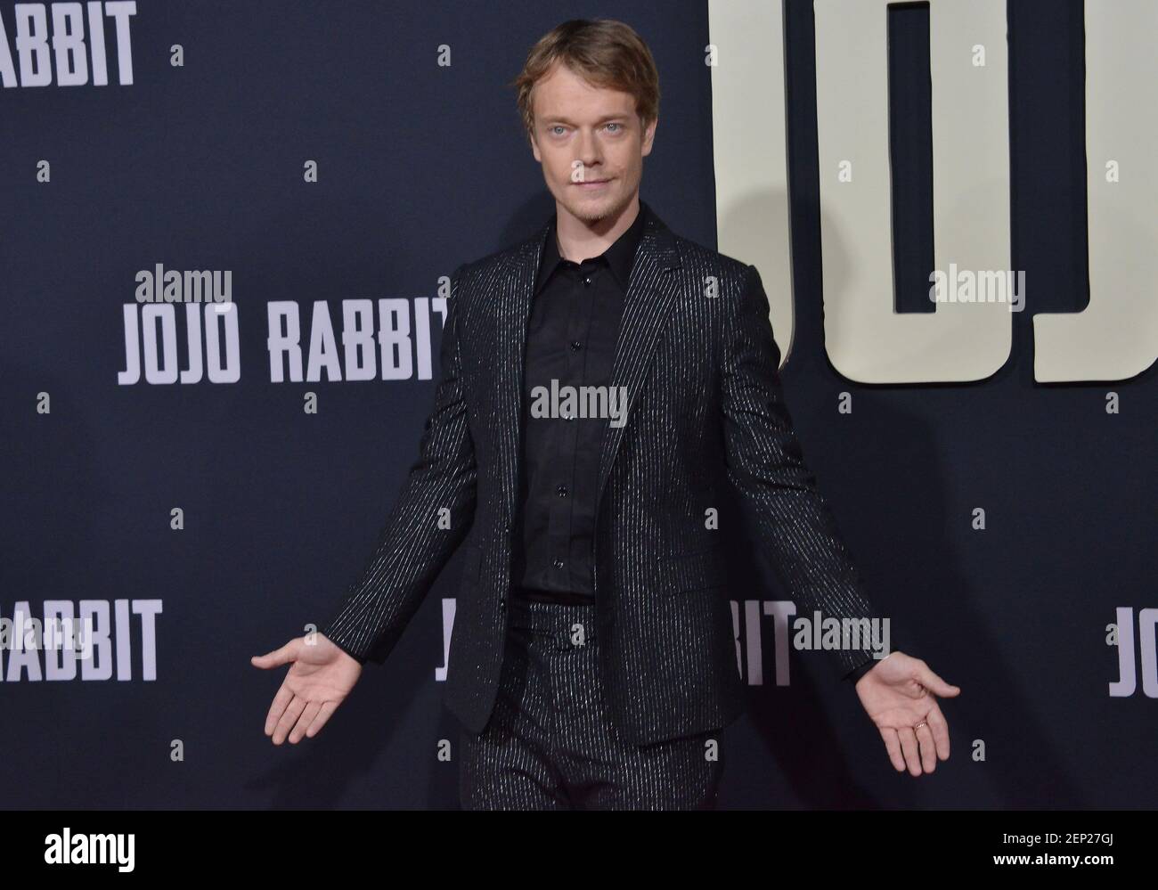 Alfie Allen arrives at the JOJO RABBIT Los Angeles Premiere held at the ...