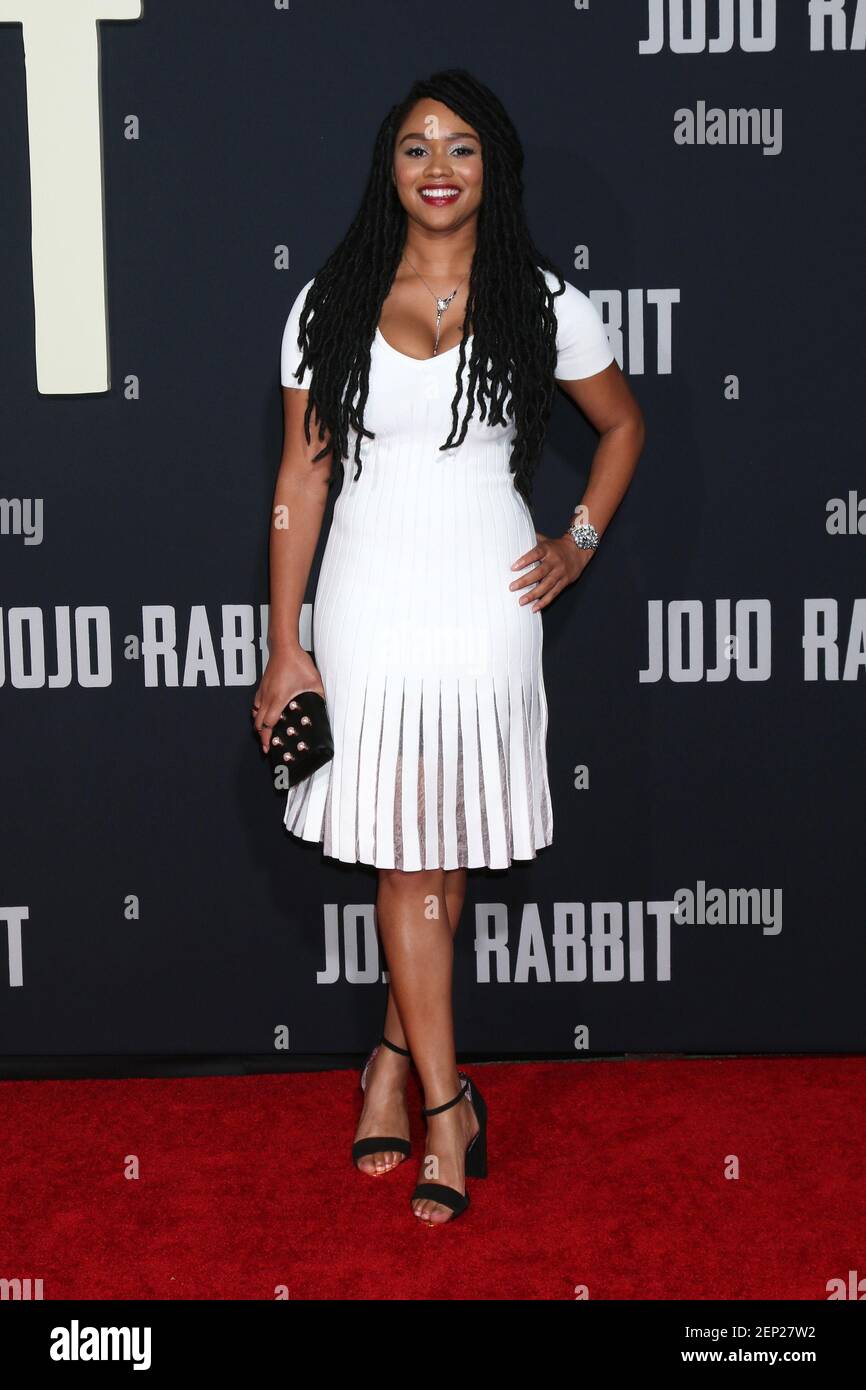Tanisha Long at the "Jojo Rabbit" Premiere at the American Legion Post ...
