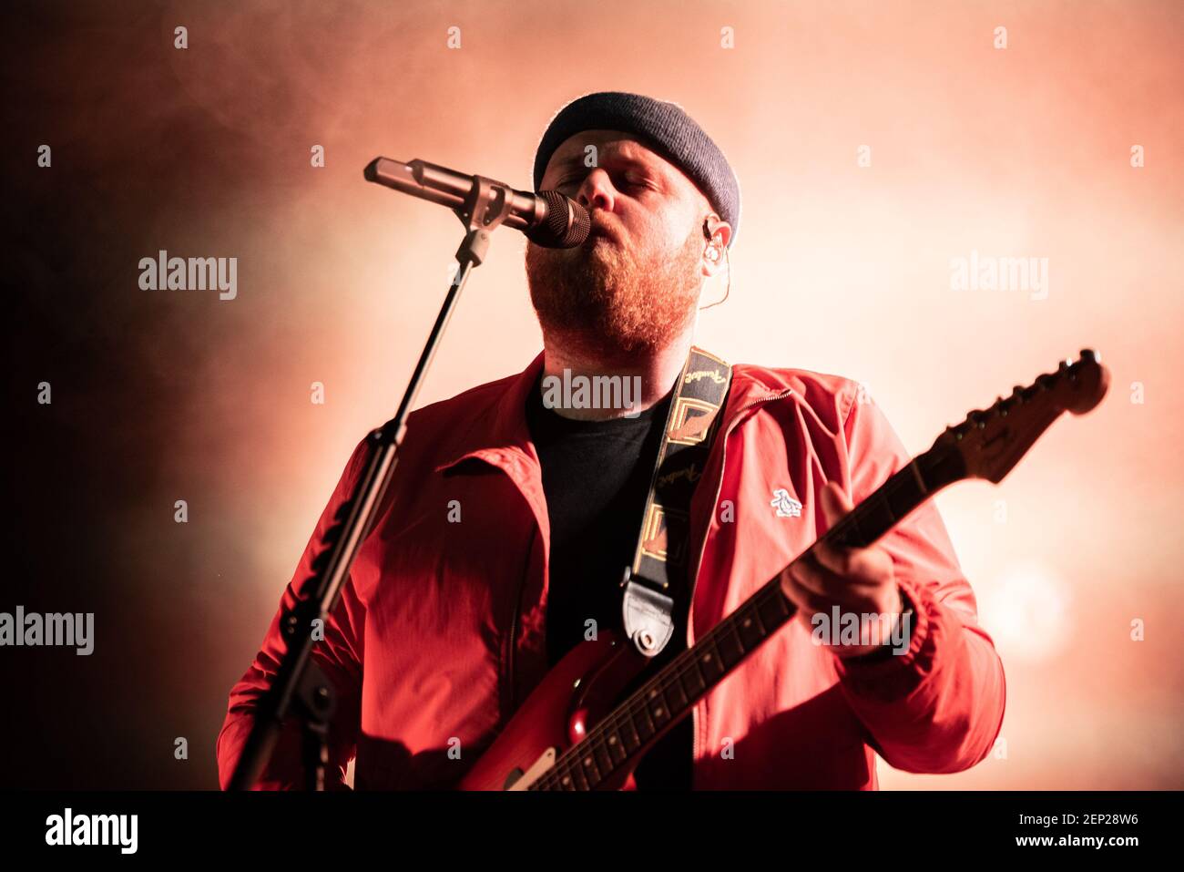 The British singer and songwriter Tom Walker performing live on stage ...
