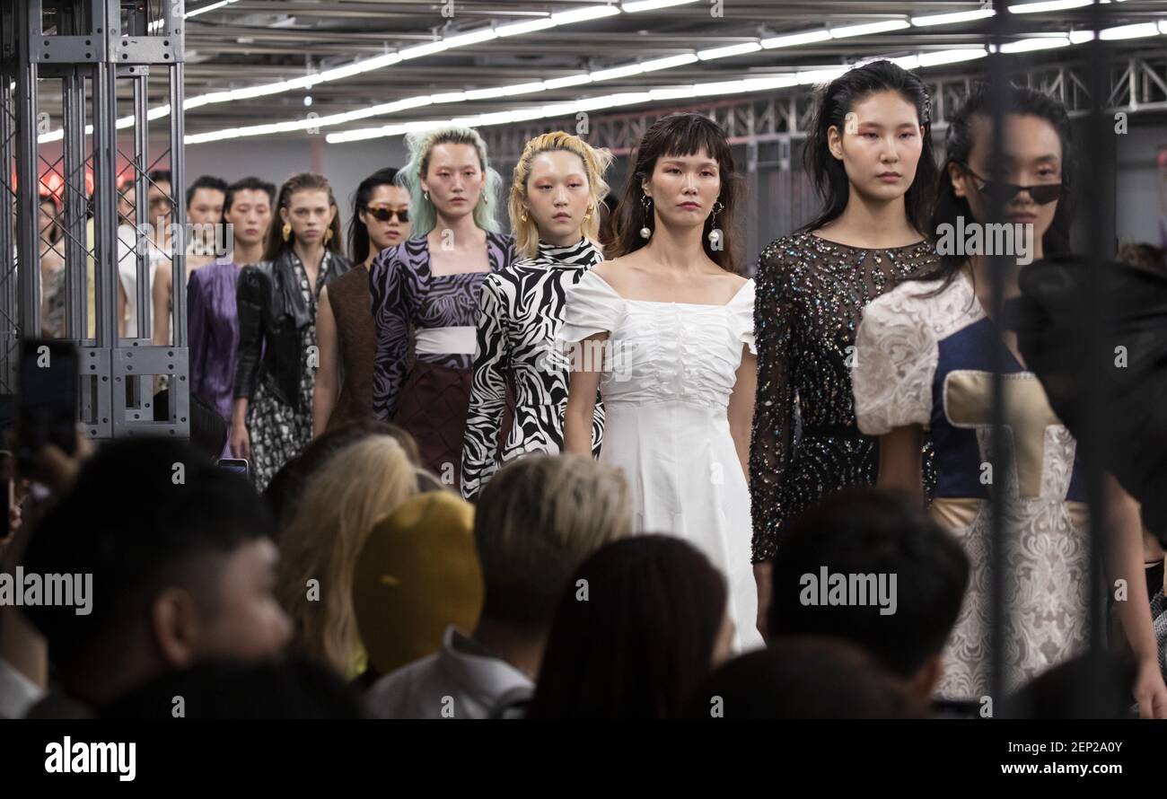 16 October 2019 - Seoul, South Korea : South Korean model on the runway ...