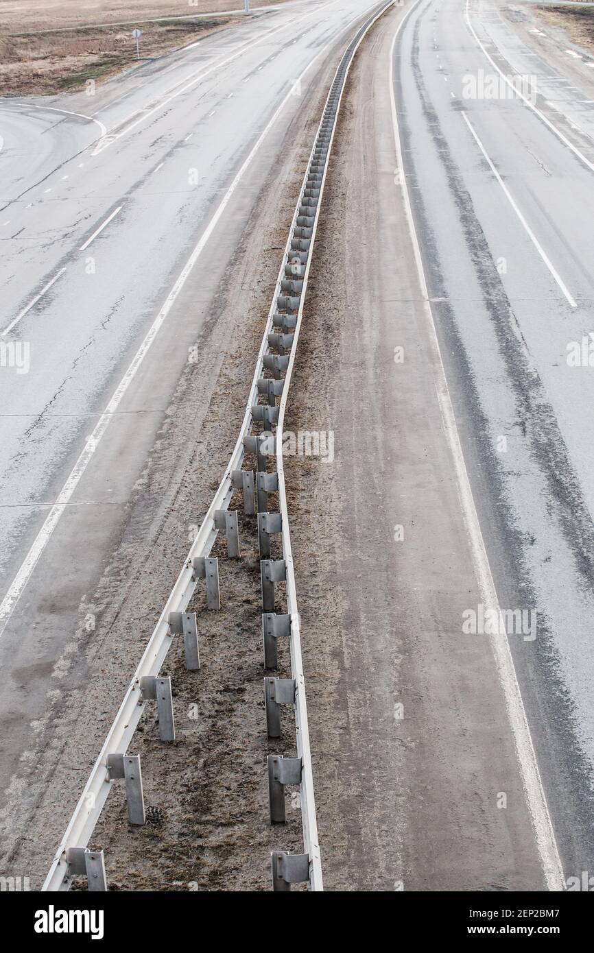 Country road highway empty view from above Stock Photo - Alamy
