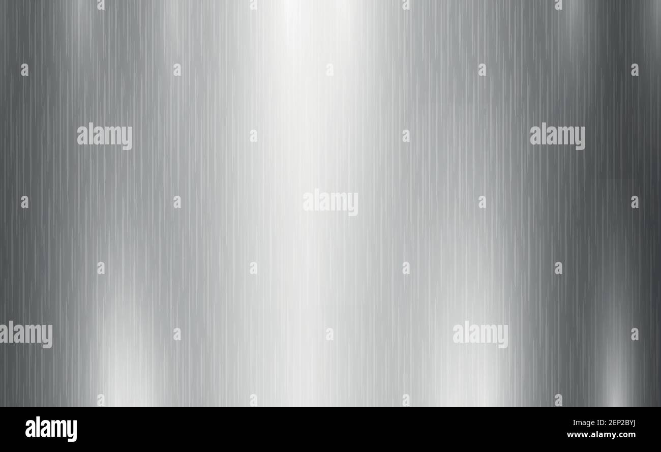 Texture panorama of silver metal with reflection - background Stock ...