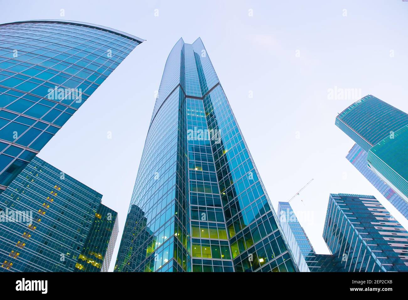 high buildings of modern business center Stock Photo - Alamy