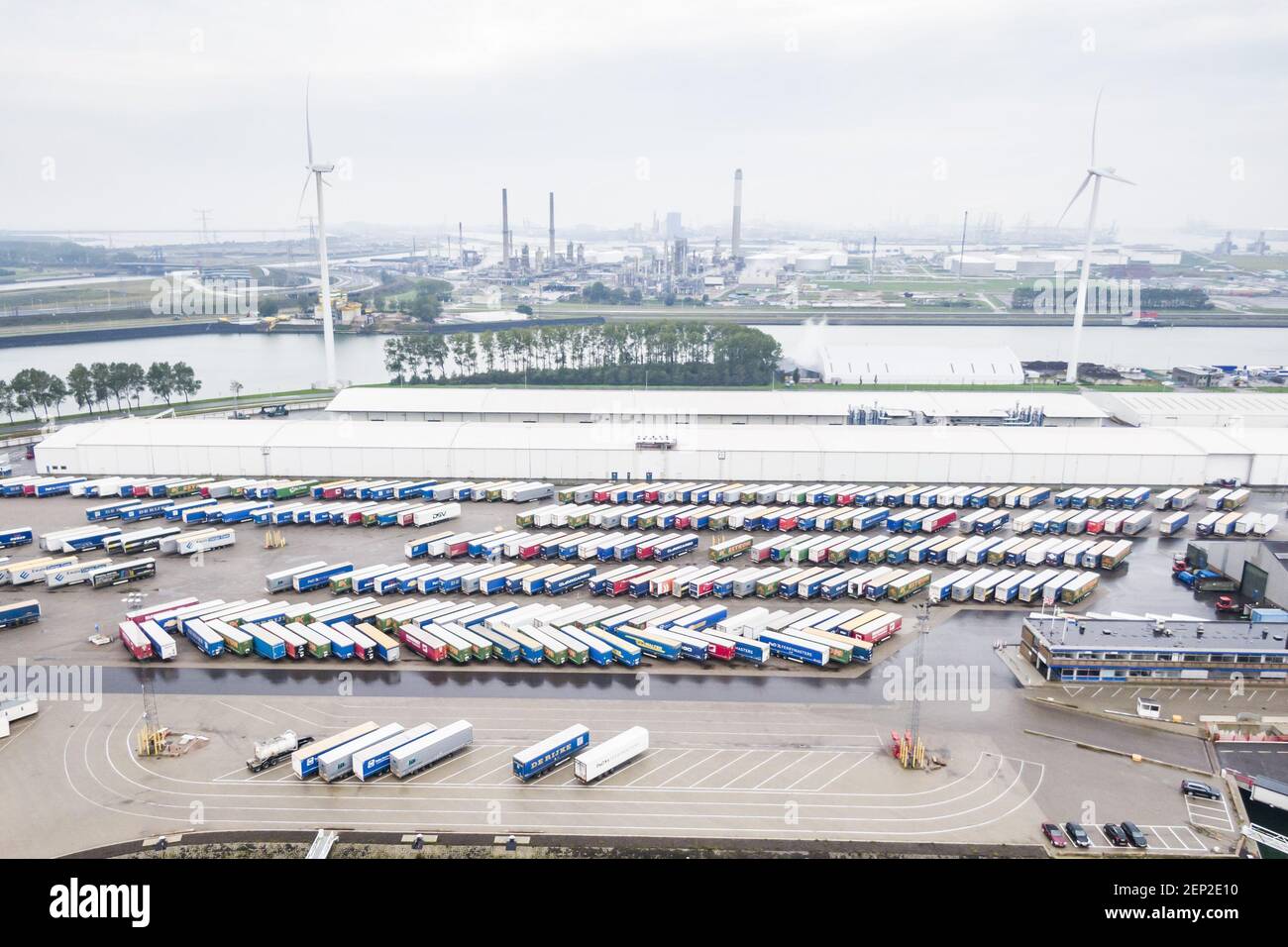 DEN HAAG, 17-10-2019, The Rotterdam Container terminal Harbor at the ...