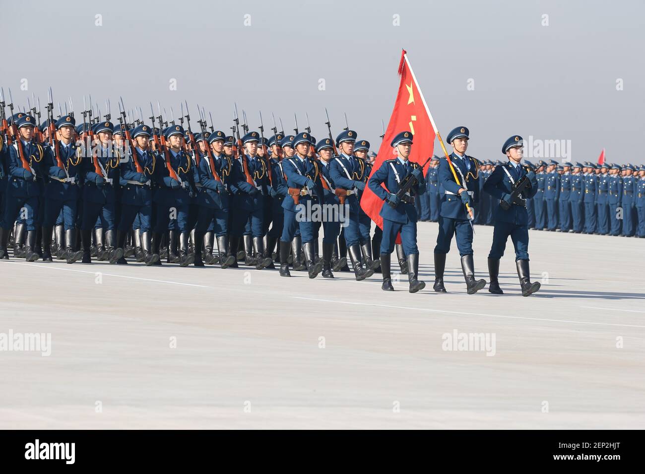 PLA air force unit perform for citizens during the open day to ...