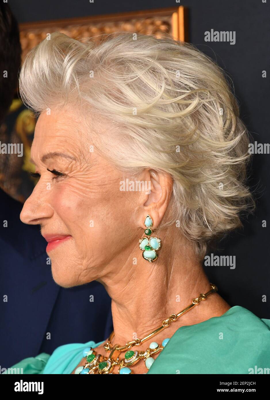 Helen Mirren wearing Badgley Mischka Couture attends the HBO Premiere ...