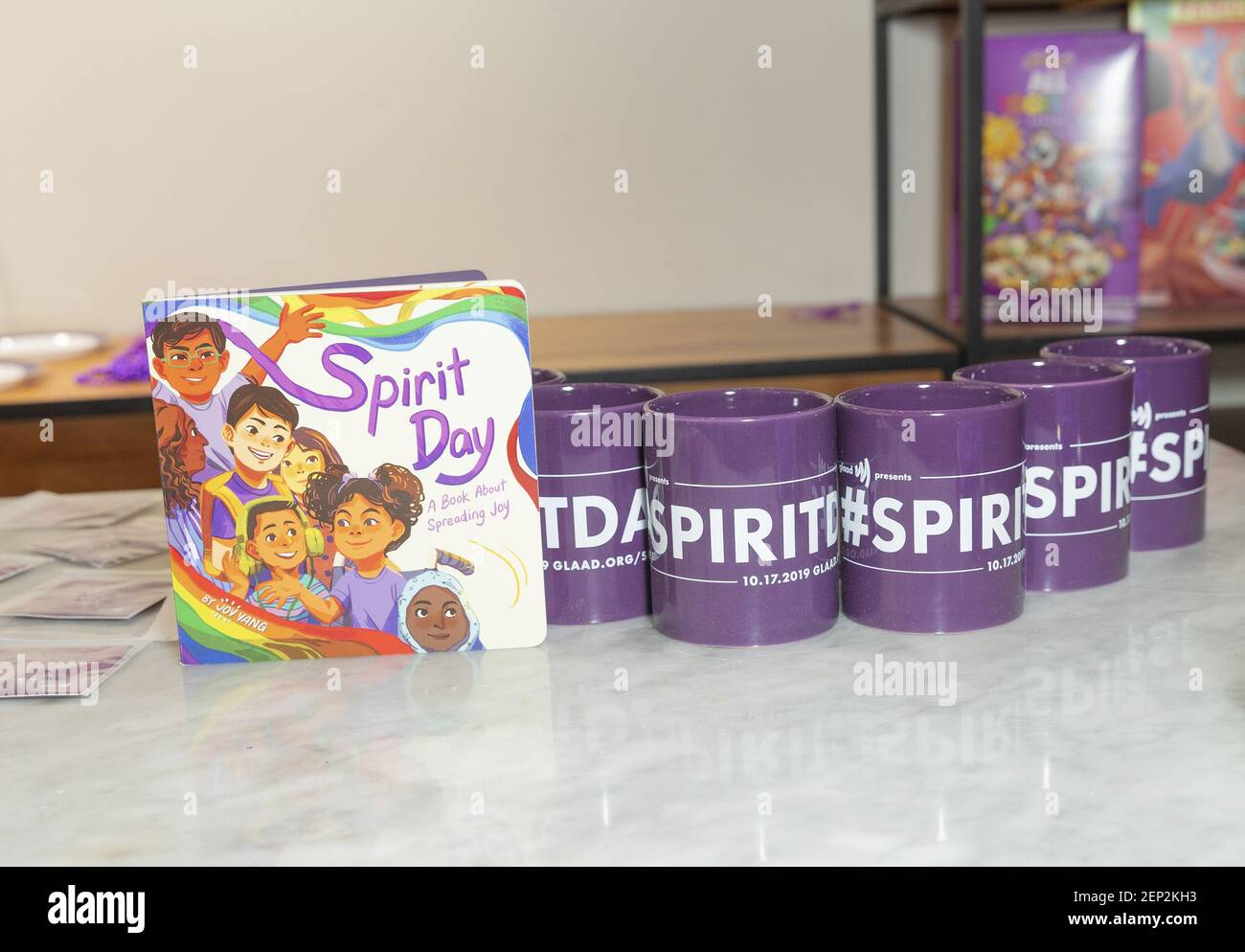 Atmosphere during Spirit Day in support of GLAAD LGBTQ community and ...