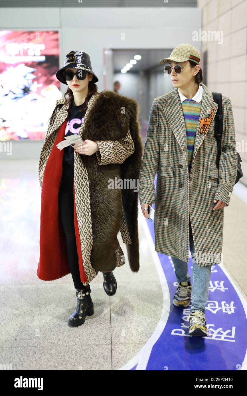 Chinese singer and actress Qi Wei or Stephy Qi arrives at Shanghai ...