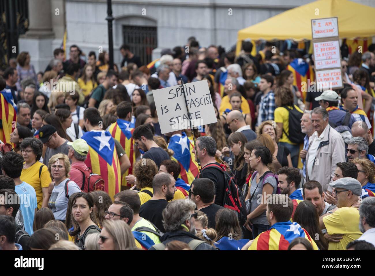 The marches that came from different parts of Catalonia to Barcelona ...