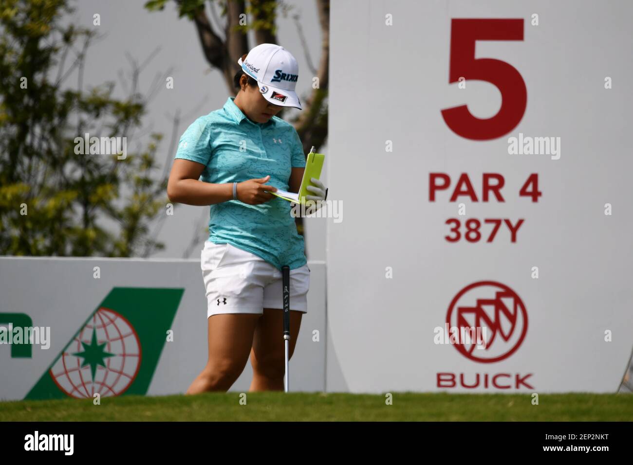 Nasa Hataoka of Japan competes on the third day during the Buick LPGA ...