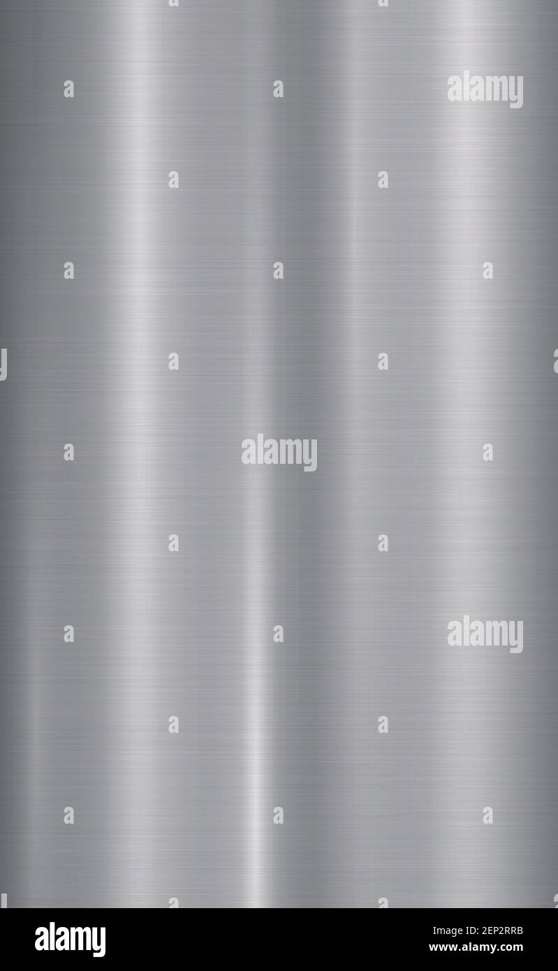 Texture panorama of silver metal with reflection - background Stock ...