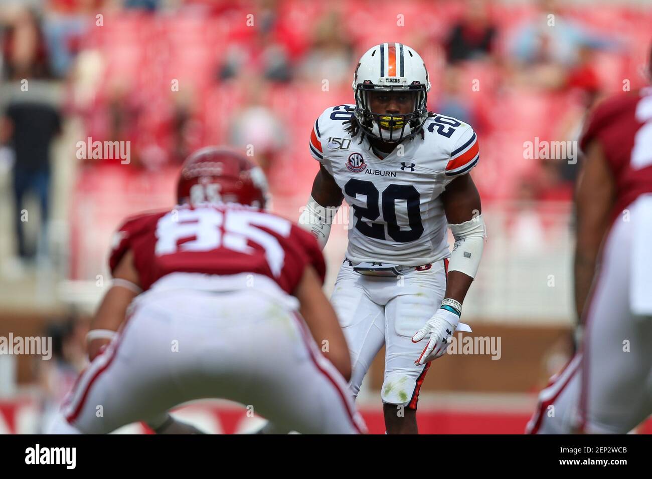 October 19, 2019: Jeremiah Dinson #20 Tigers defensive back comes ...