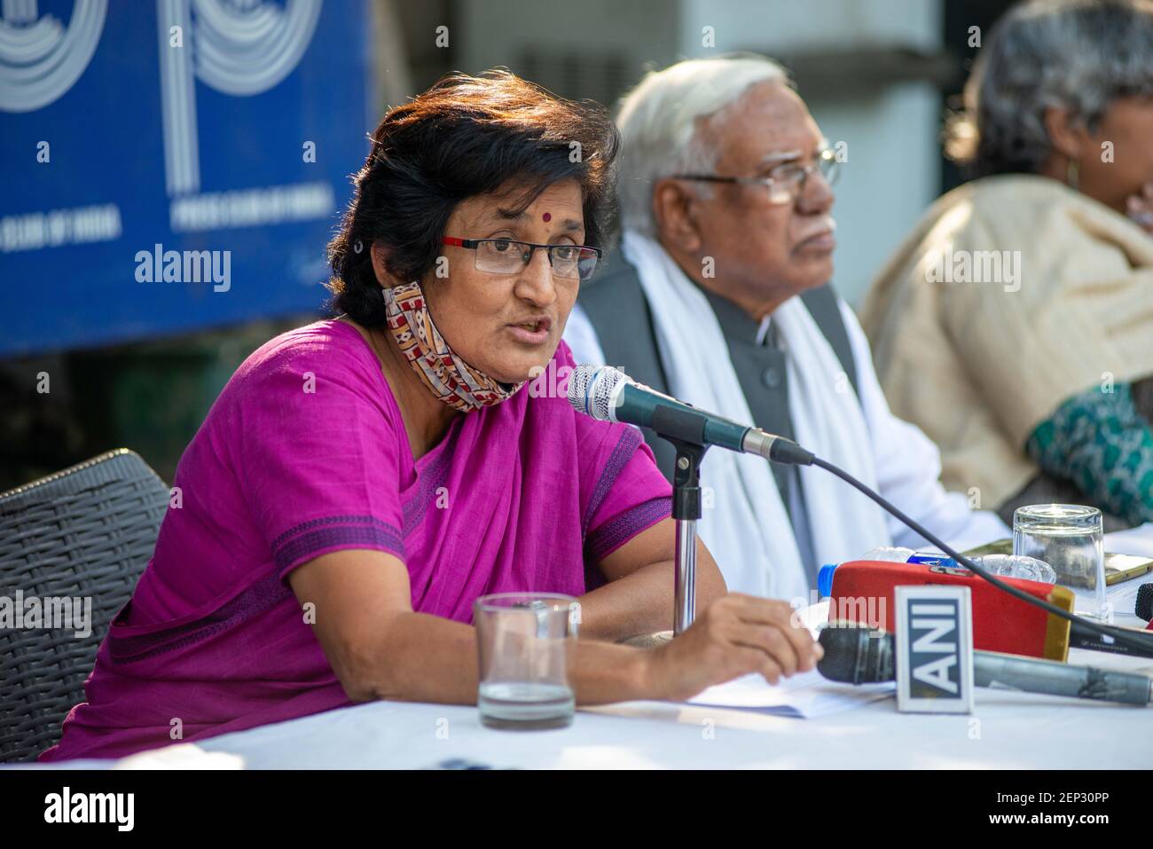 New Delhi, India. 26th Feb, 2021. Mariam Dhawale general secretary ...