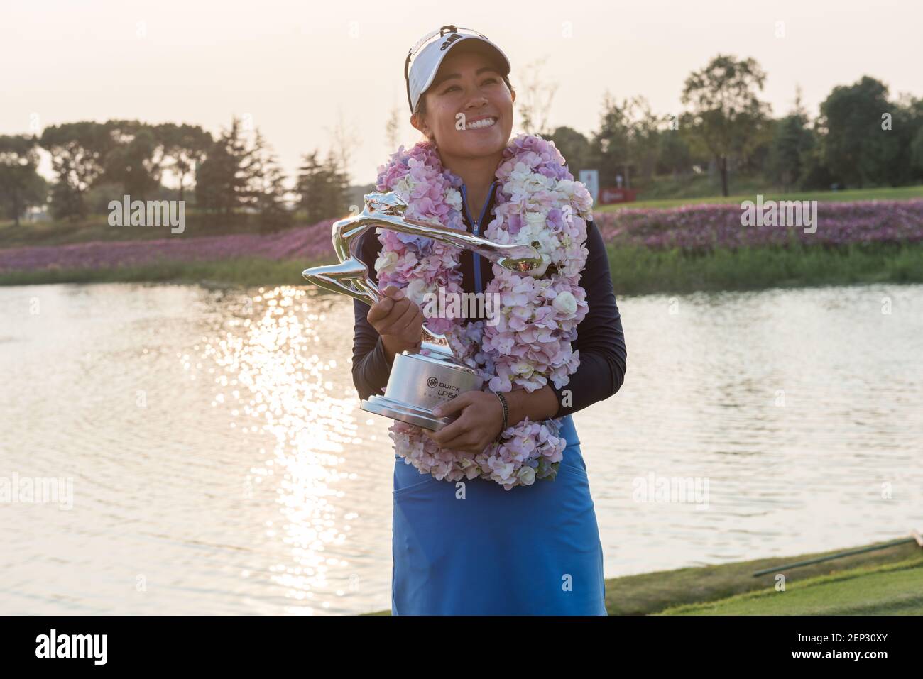 Danielle Kang of U.S. attends the award ceremony after winning the ...