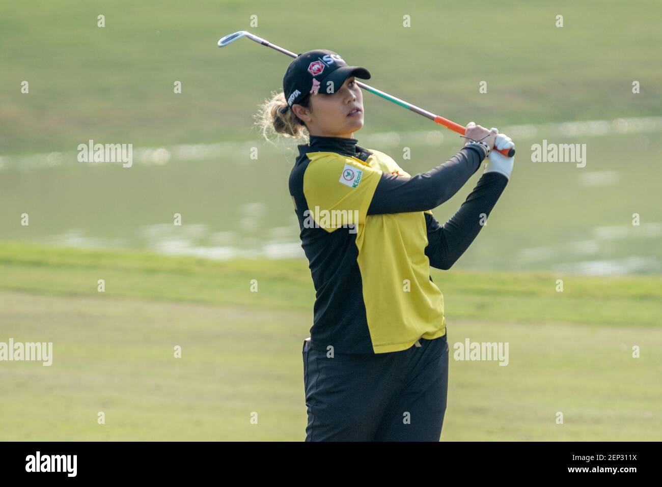 Ariya Jutanugarn of Thailand competes on the fourth day during the ...