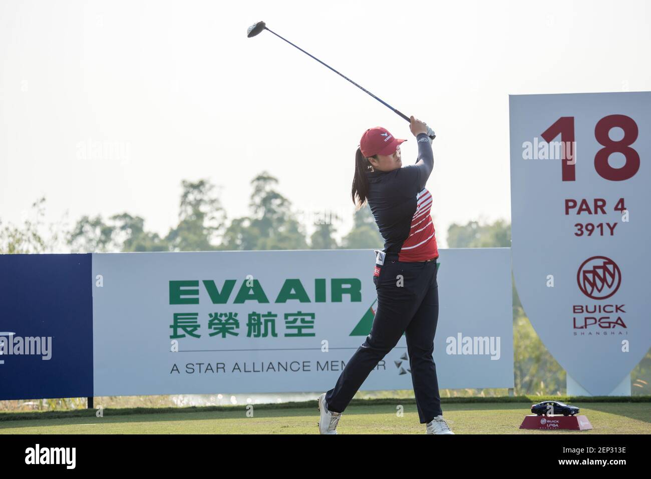 Angel Yin of U.S. competes on the fourth day during the Buick LPGA ...