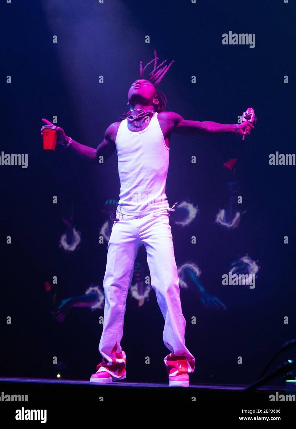 MIAMI, FL - OCT 20: Swae Lee performs during Post Malone Runaway tour ...