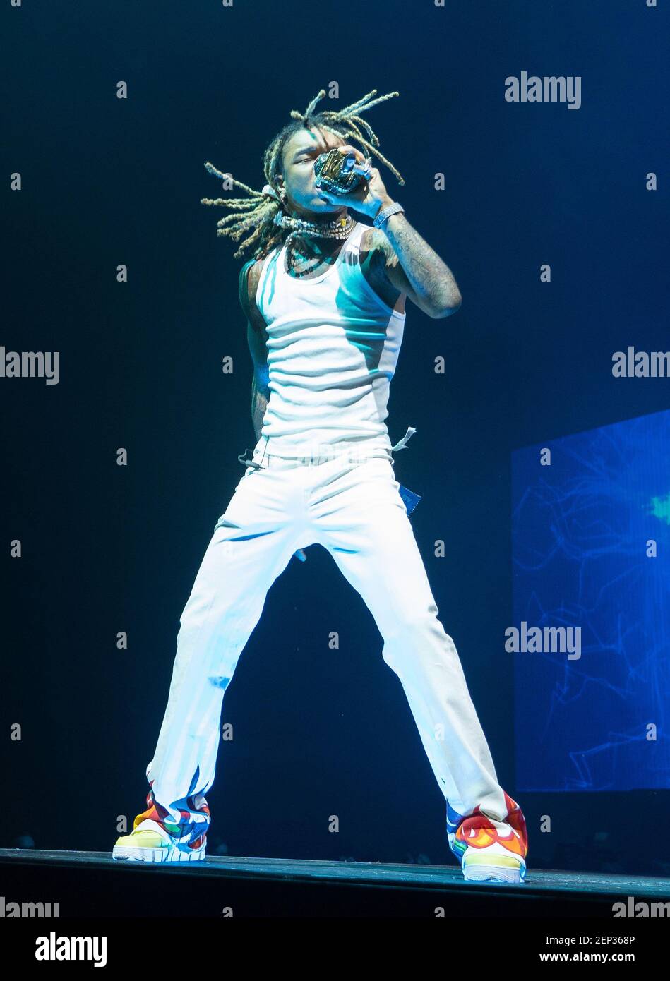 MIAMI, FL - OCT 20: Swae Lee performs during Post Malone Runaway tour ...