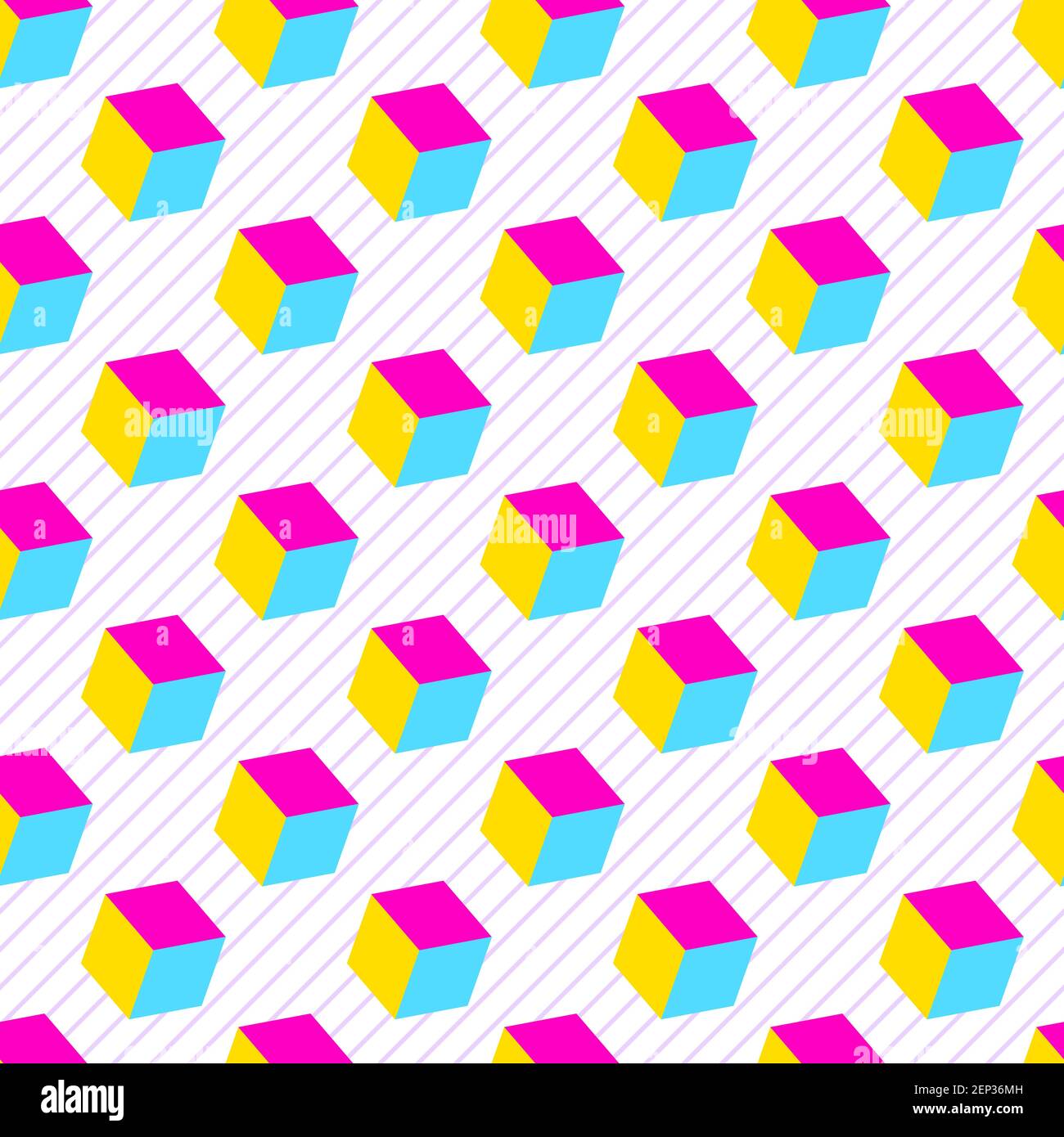 colorful cube seamless pattern vector illustration Stock Vector Image ...