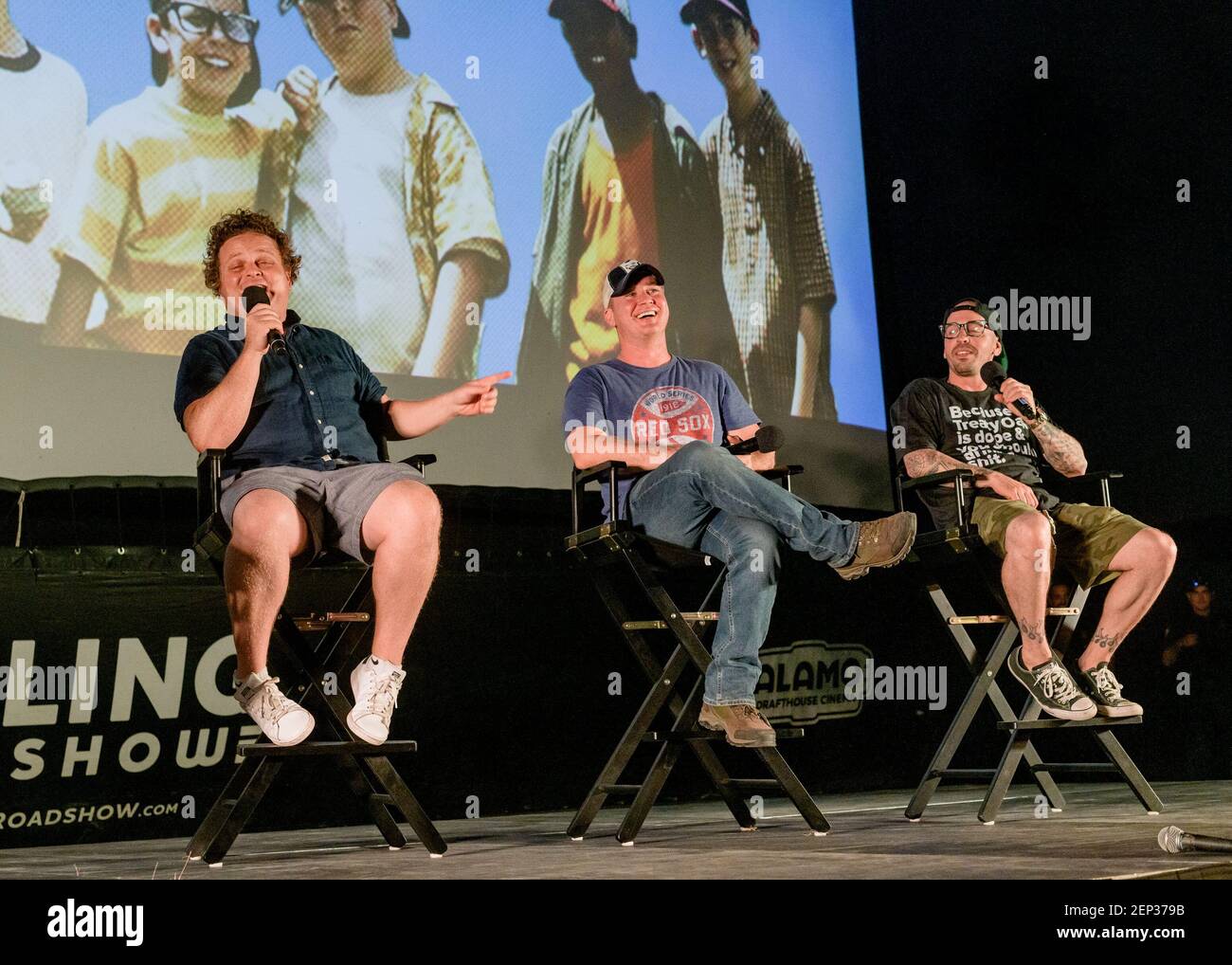 (L-R) Patrick Renee,Tom Guiry, and Chauncey Leopardi attend a Q&A ...