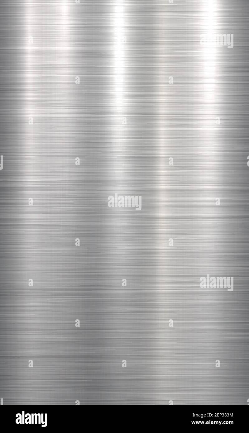 Texture panorama of silver metal with reflection - background Stock ...