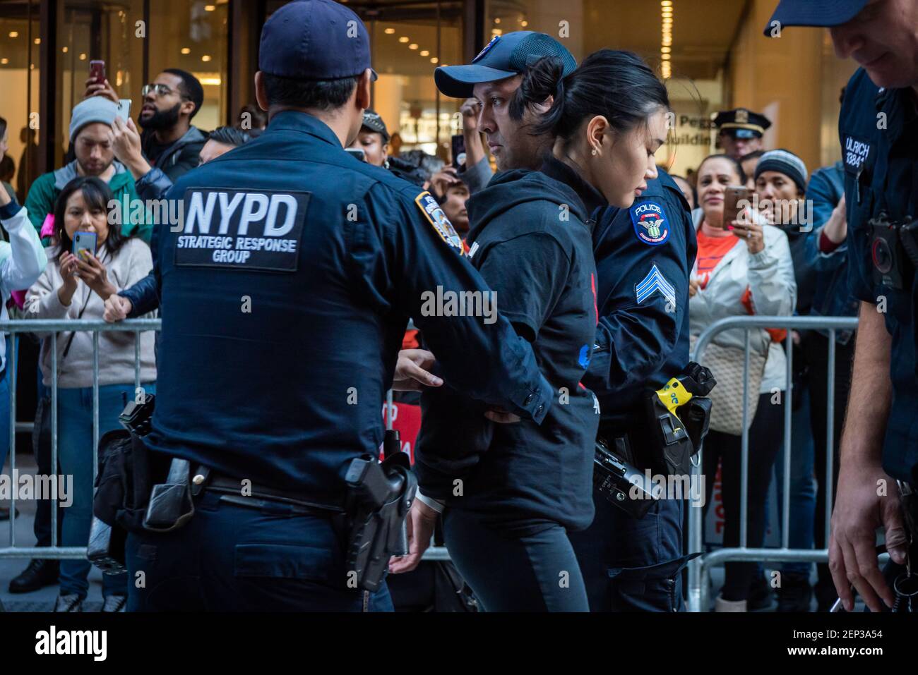 A pro-Puerto Rican activist is getting arrested outside the MOMA at a ...