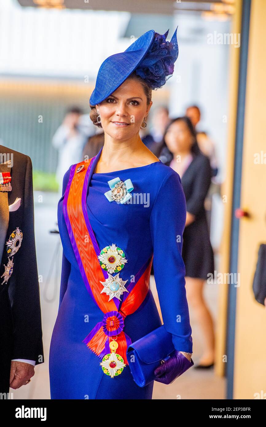 Crown Princess Victoria of Sweden attend the Accession to the Throne of ...