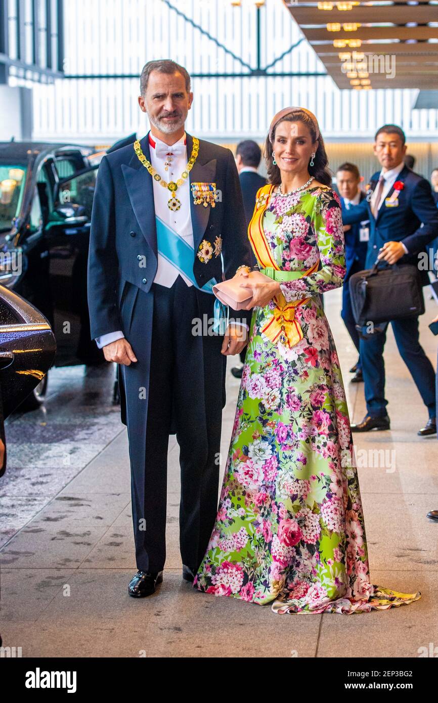King Felipe VI and Queen Letizia of Spain attend the Accession to the ...