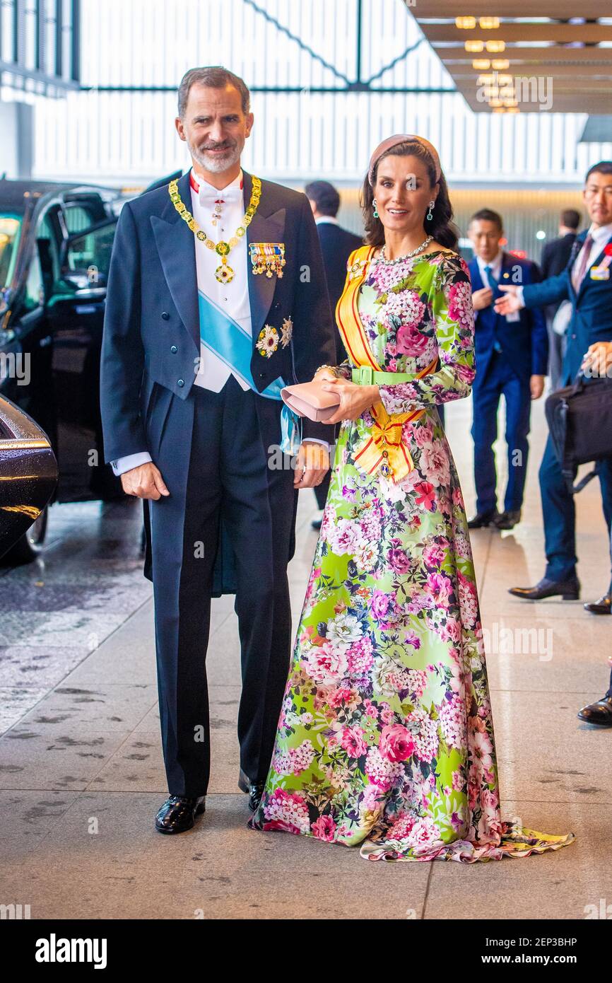 King Felipe VI and Queen Letizia of Spain attend the Accession to the ...