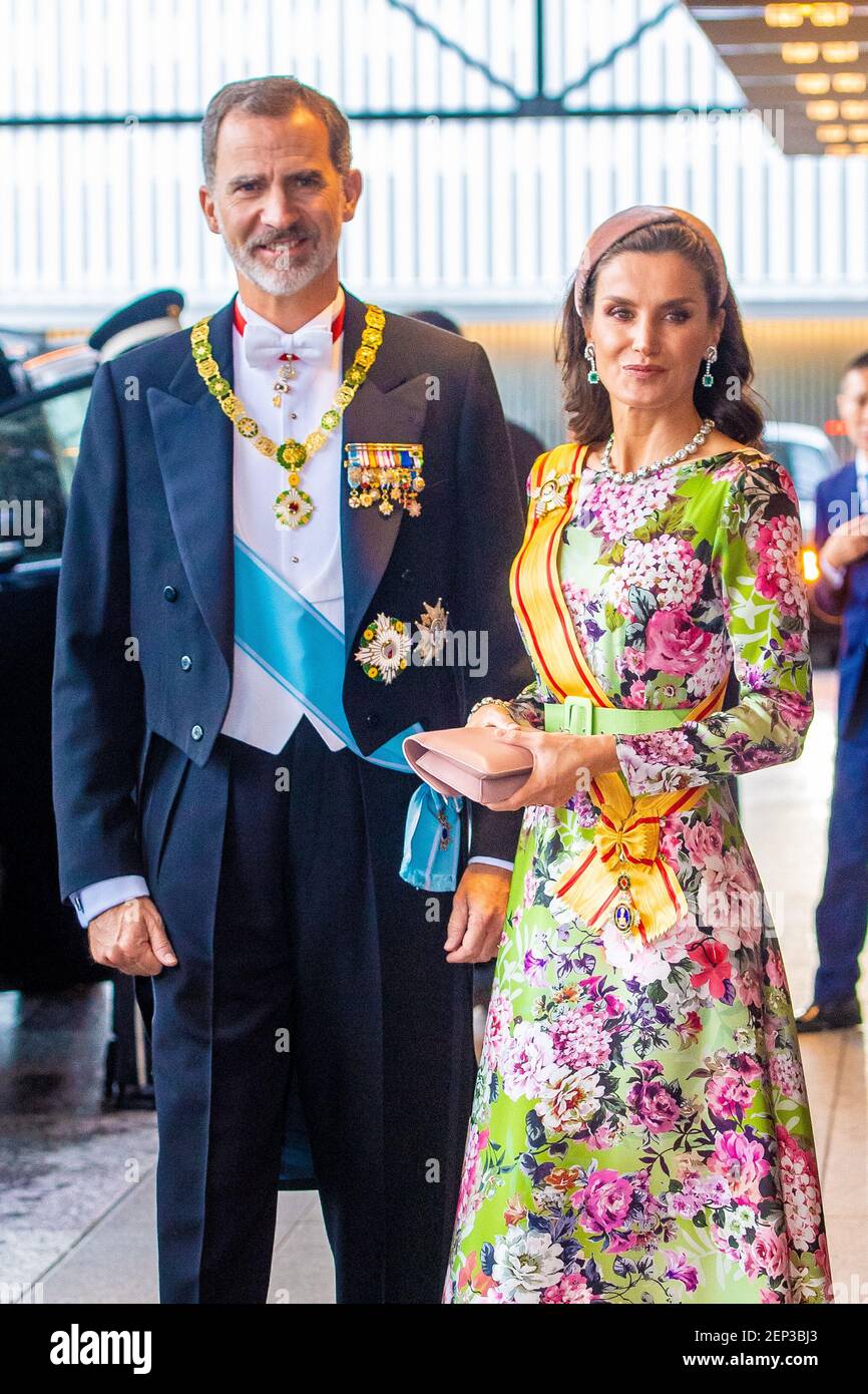 King Felipe VI and Queen Letizia of Spain attend the Accession to the ...