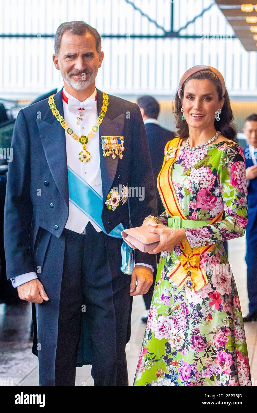 King Felipe VI and Queen Letizia of Spain attend the Accession to the ...