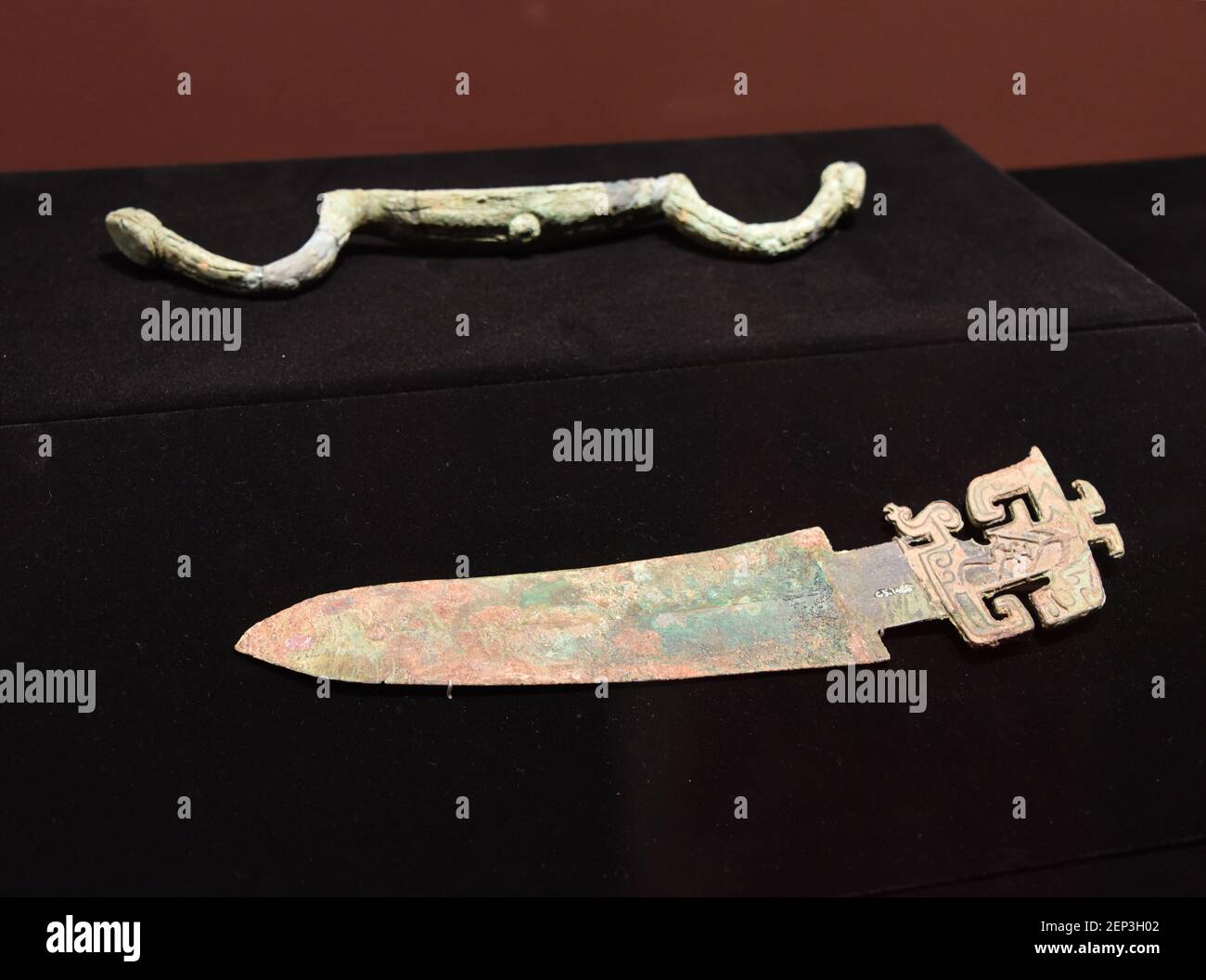 An ancient display with oracle is showed to visitors at the Oracel ...