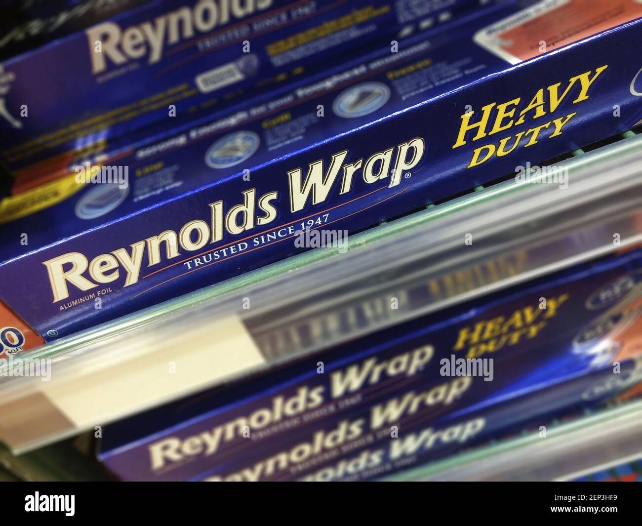 Rolls of Reynolds Wrap in a supermarket in New York on Tuesday, October ...