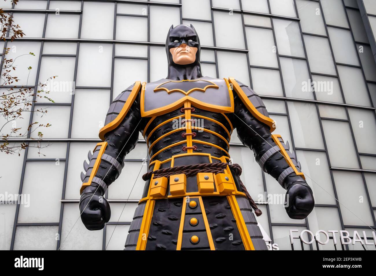 Shanghai, CHINA-An eight-meter-tall statue of Batman Imperial Palace ...