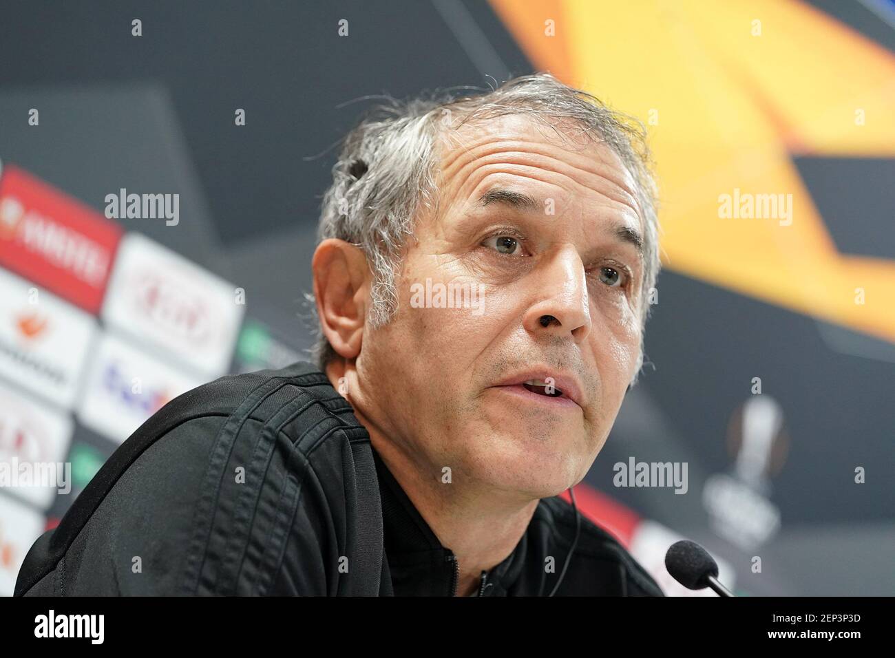 FC Basel's coach Marcel Koller in press conference before training ...
