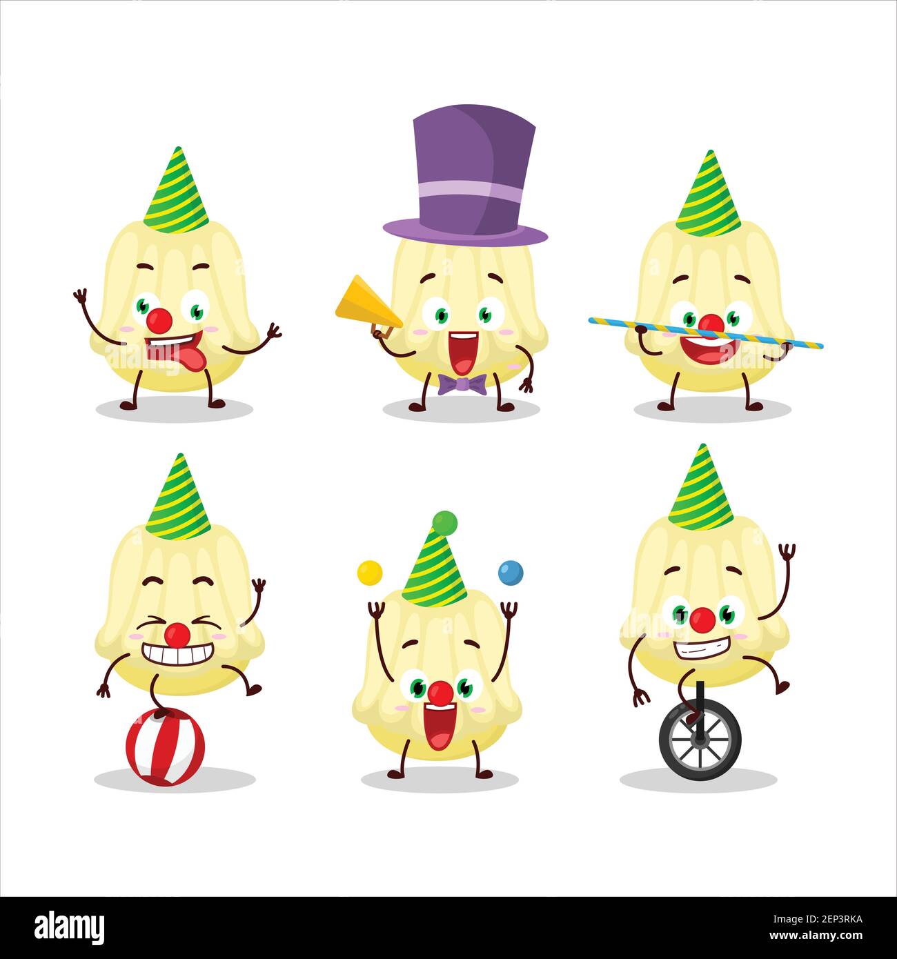 Cartoon character of patisson with various circus shows. Vector ...