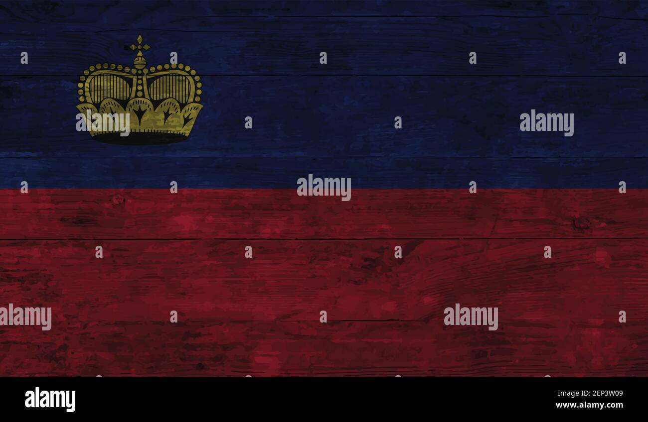 Liechtenstein grunge flag. Vector illustration. Grunge effect can be ...
