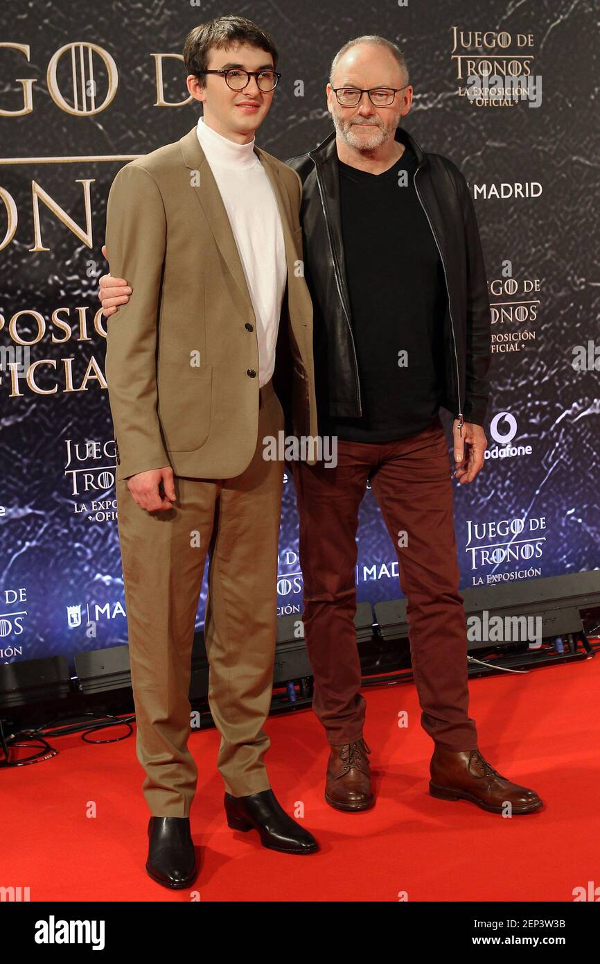 British actor Isaac Hempstead Wright and Irish actor Liam Cunningham ...