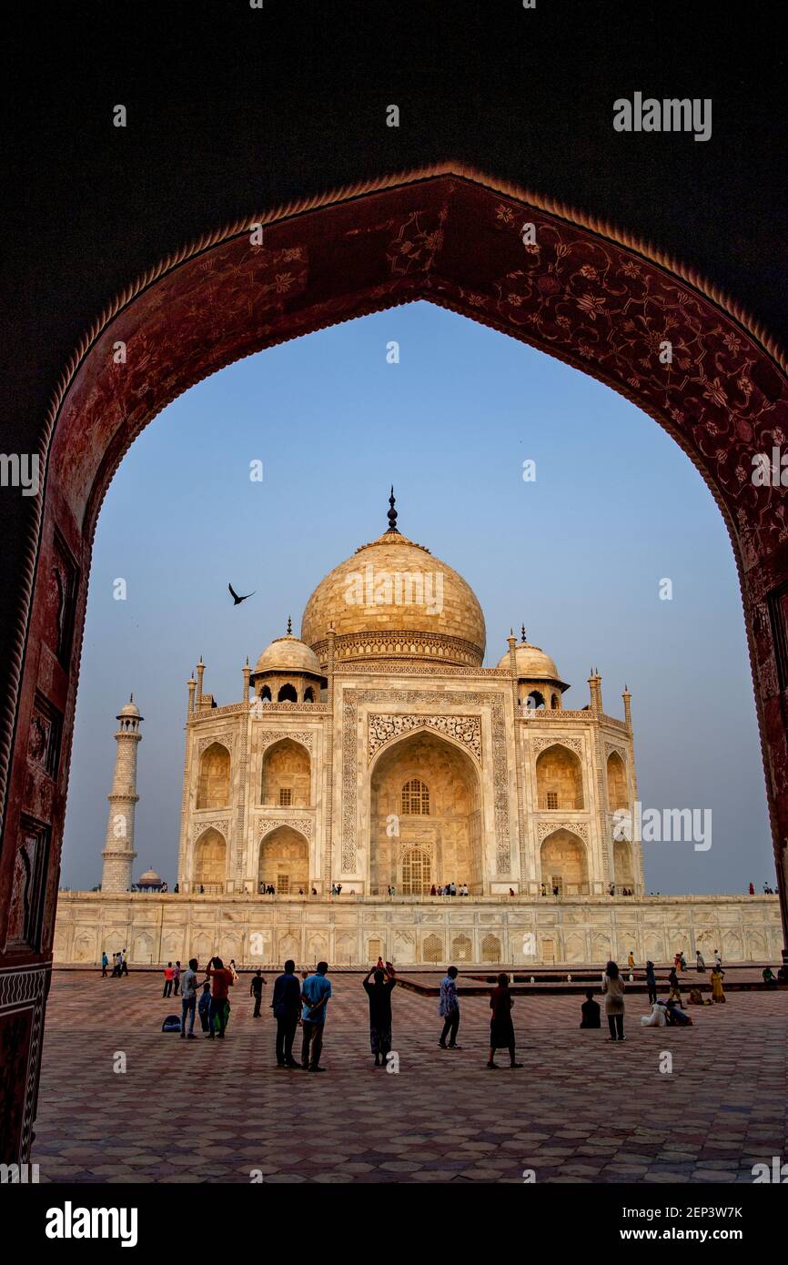 AGRA - INDIA - The Taj Mahal is an ivory-white marble mausoleum on the ...