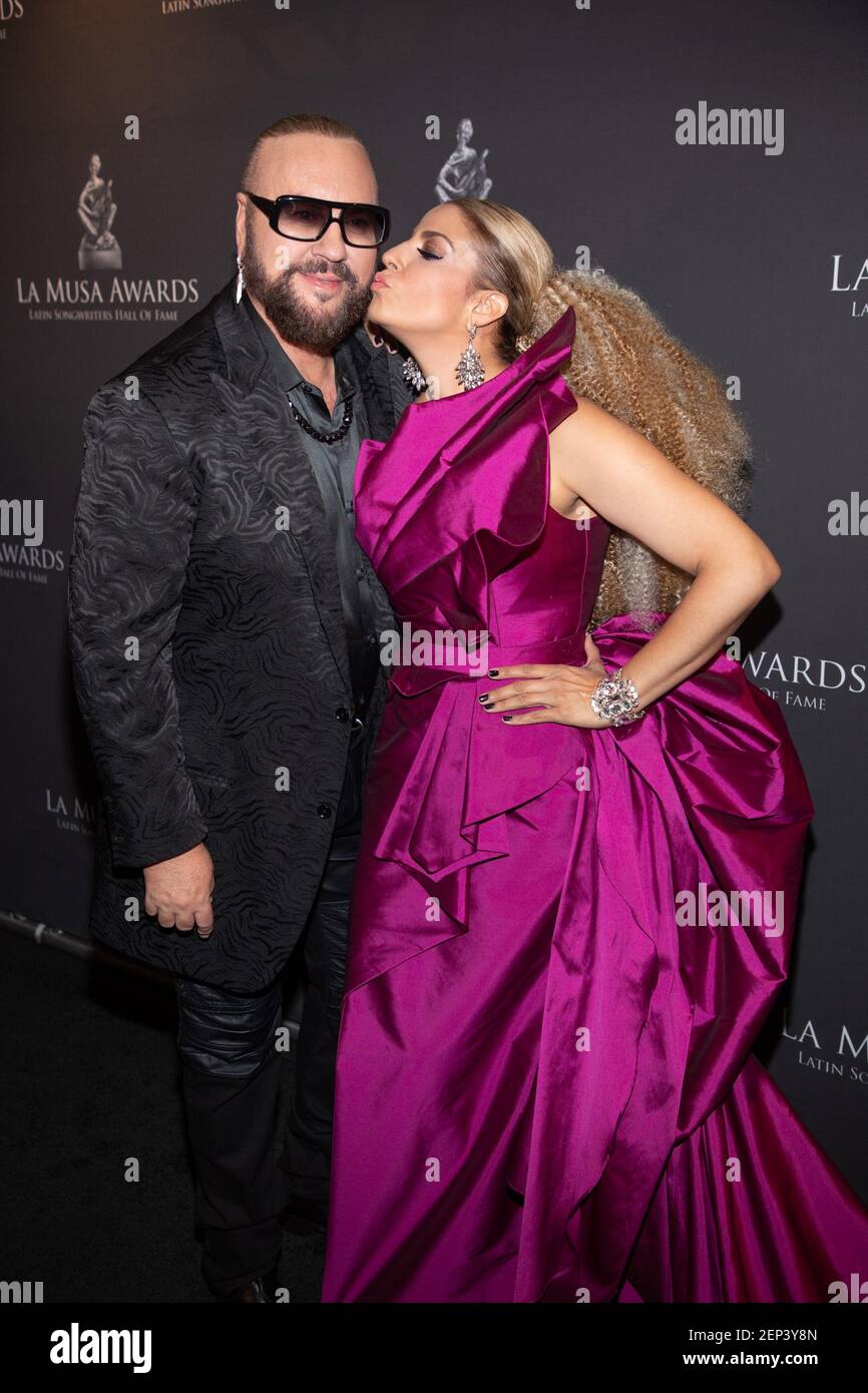 MIAMI, FL - OCT 24: Desmond Child and Lena Burke are seen during ...