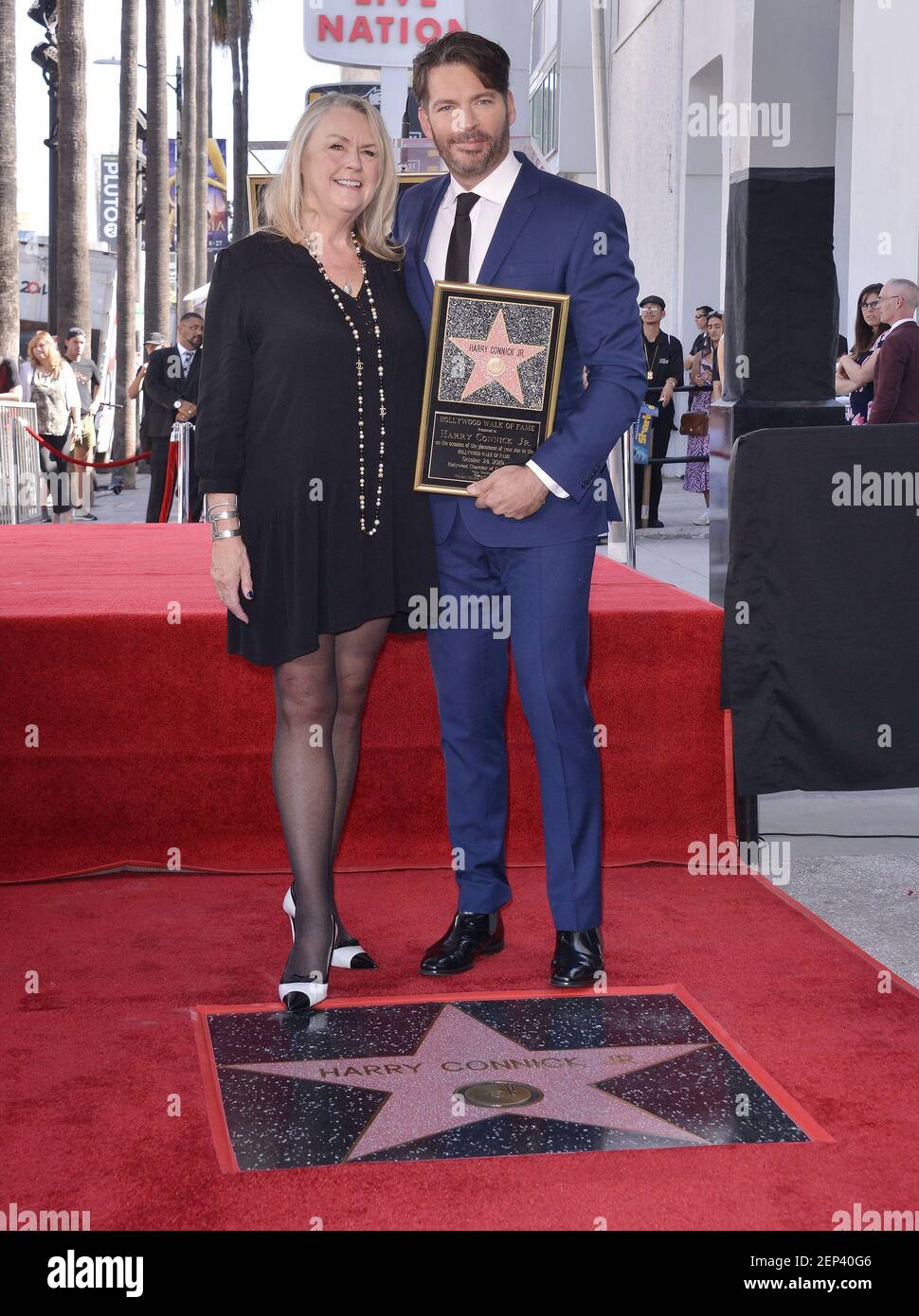 (L-R) Trish Kinane and Harry Connick Jr at the Harry Connick Jr Star On ...