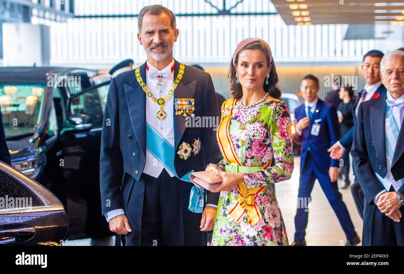 King Felipe VI and Queen Letizia of Spain attend the Accession to the ...