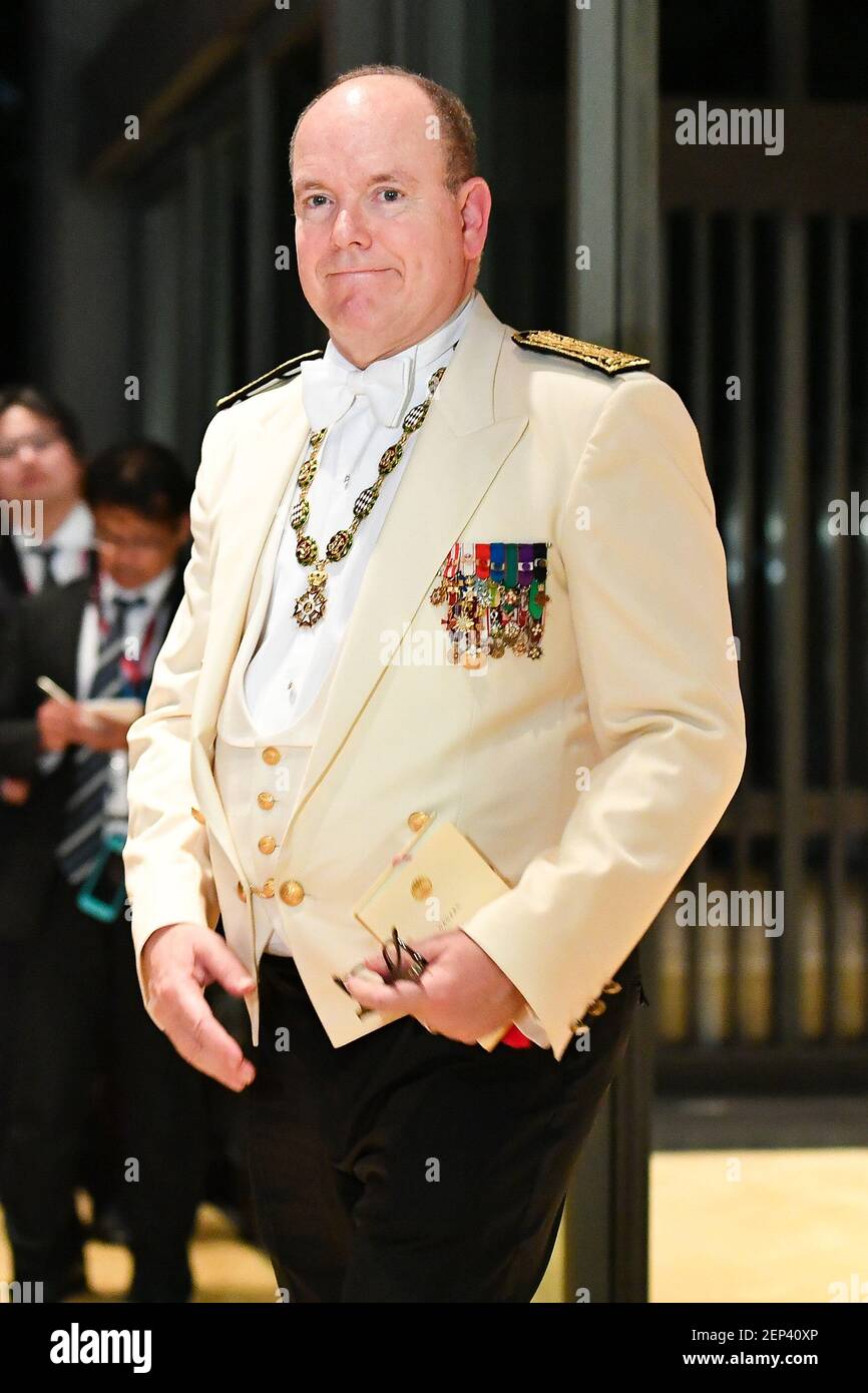 Prince Albert II of Monaco during the Court Banquet during the ...