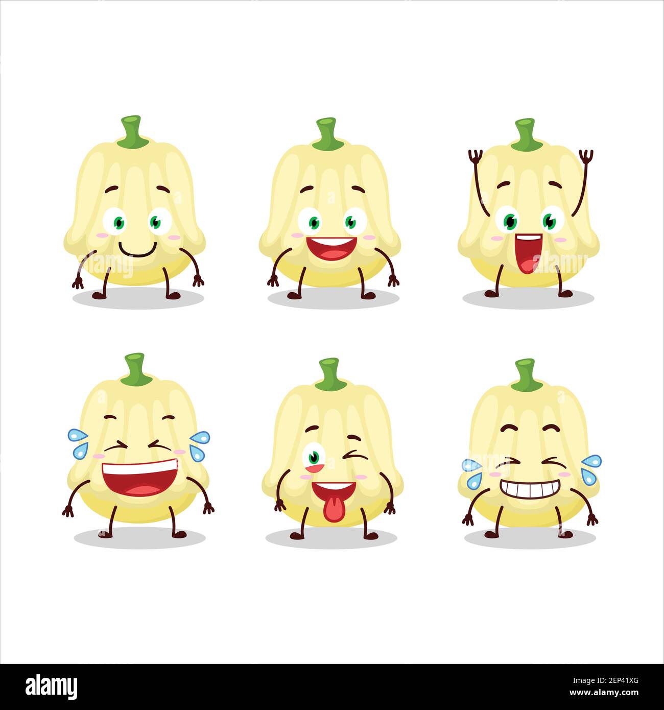 Cartoon character of patisson with smile expression. Vector ...