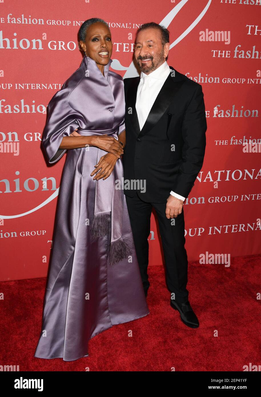 Coco Mitchell, Ralph Rucci attends the 2019 Fashion Group International ...