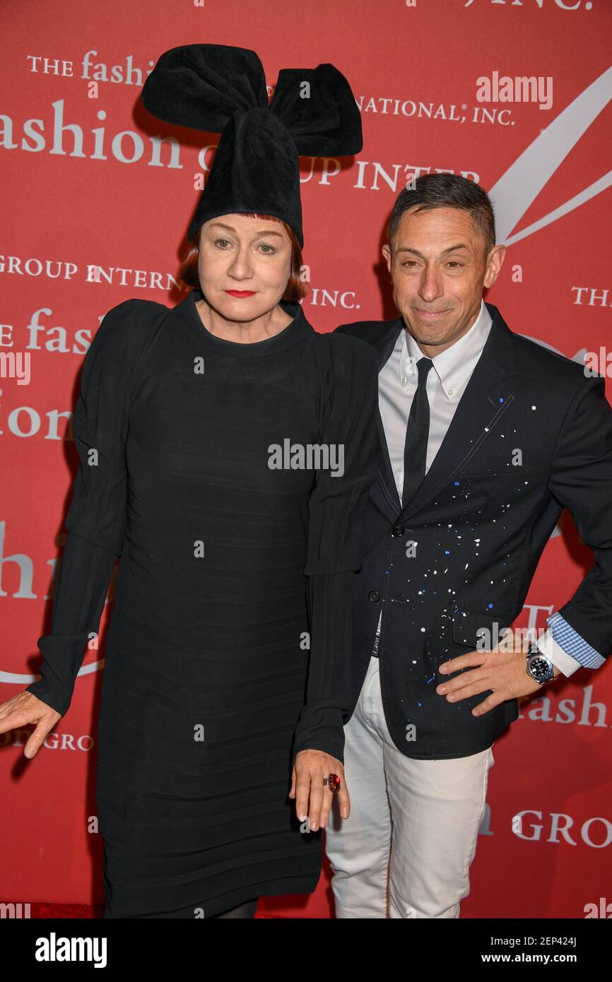 Nell Campbell, Jonathan Adler attends the 2019 Fashion Group ...