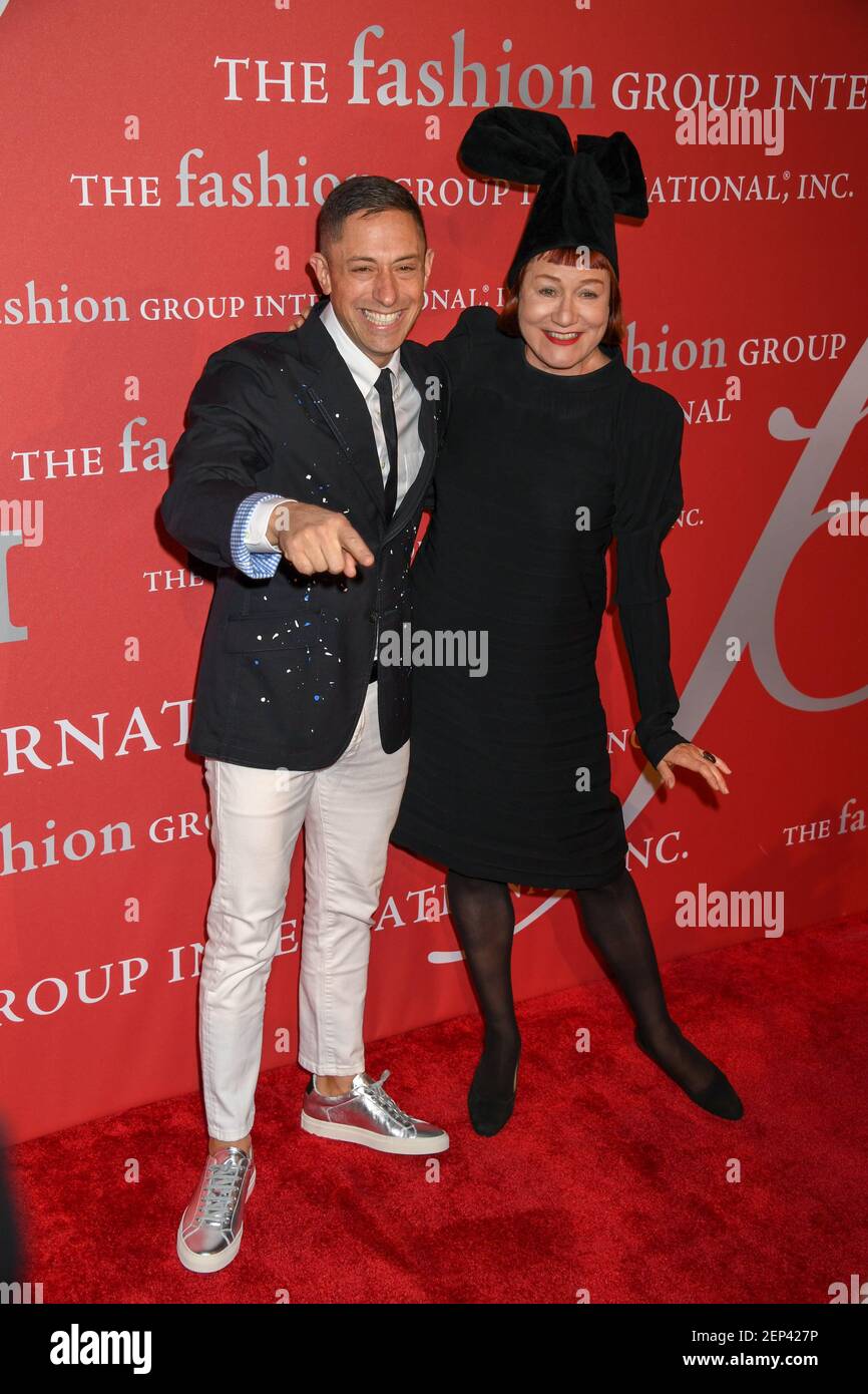 Nell Campbell, Jonathan Adler attends the 2019 Fashion Group ...
