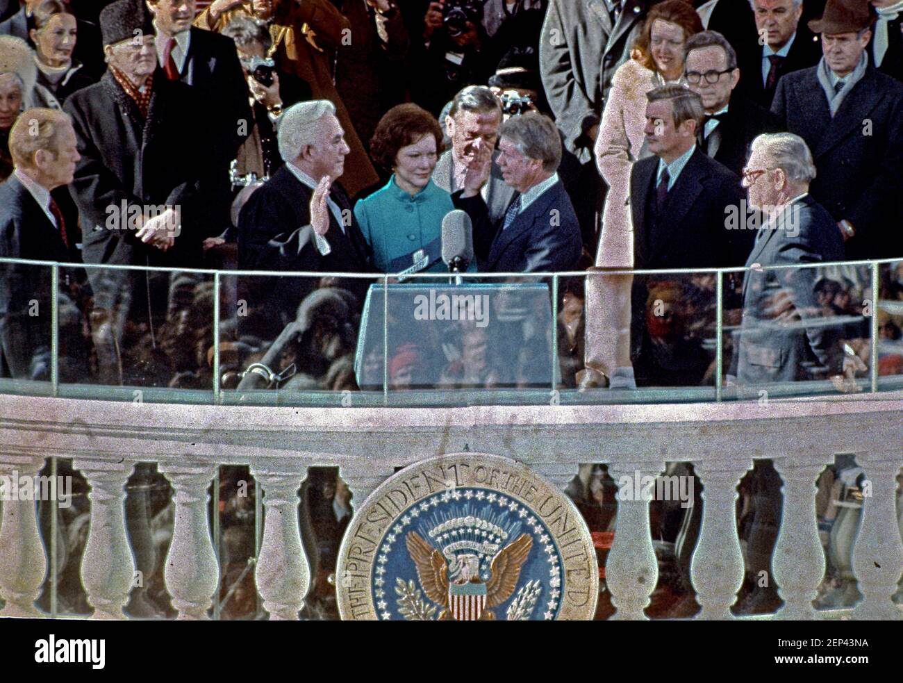United States President Jimmy Carter is sworn-in as the 39th President ...