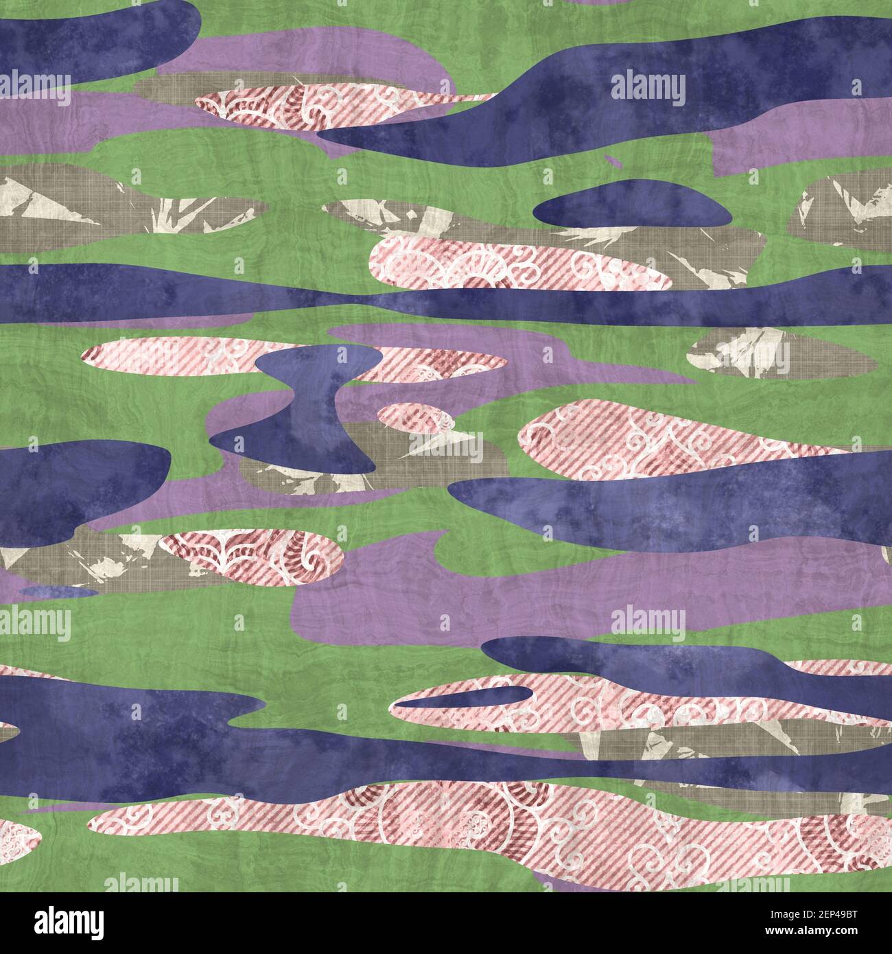 Seamless collage in camo shapes vivid montage Stock Photo - Alamy