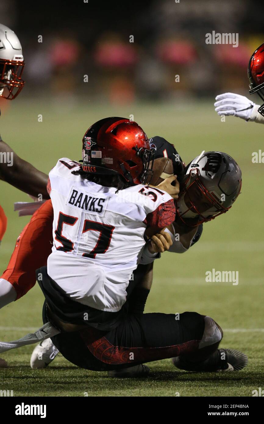 October 26, 2019: San Diego State Aztecs defensive lineman Keshawn ...